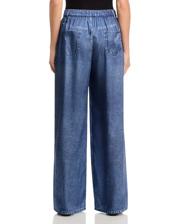 Kobi Halperin Denim Print Satin Pants