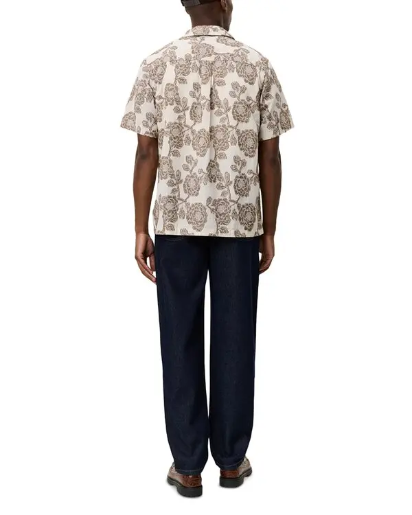 LES DEUX Lesley Flower Jacquard Short Sleeve Shirt