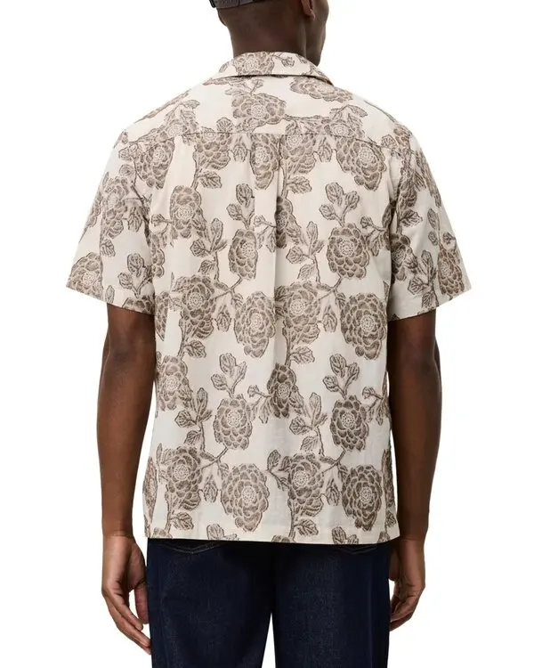 LES DEUX Lesley Flower Jacquard Short Sleeve Shirt