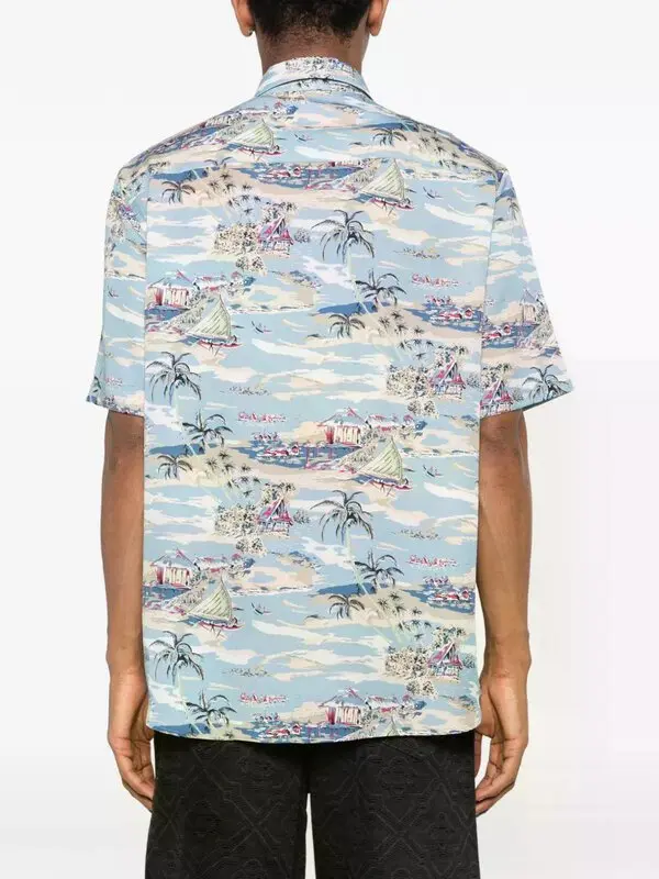 7 For All Mankind Patterned Short Sleeve Shirt