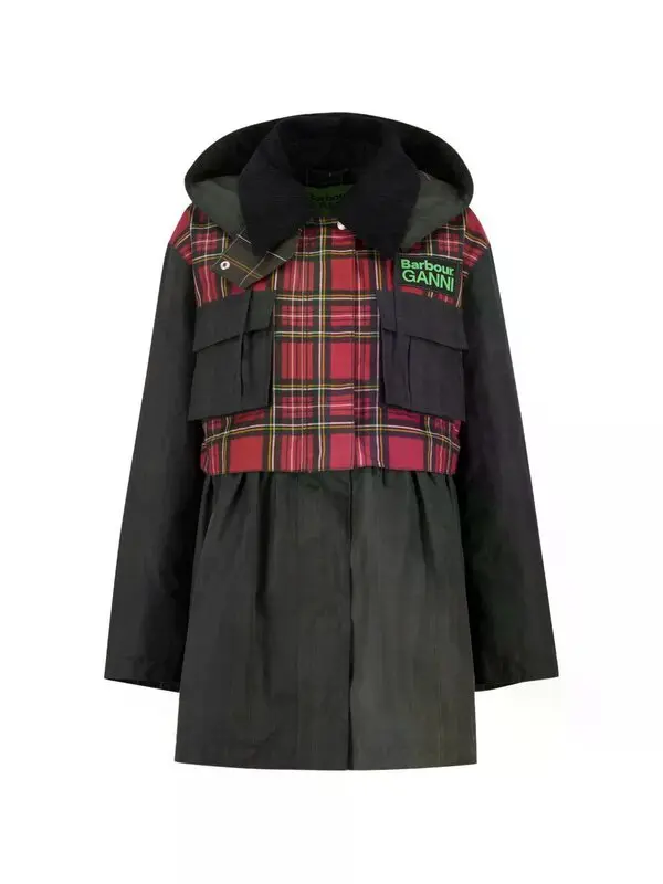 Barbour X Ganni Plaid-pattern Coat