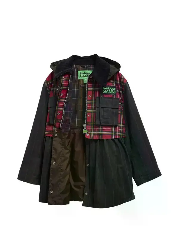 Barbour X Ganni Plaid-pattern Coat