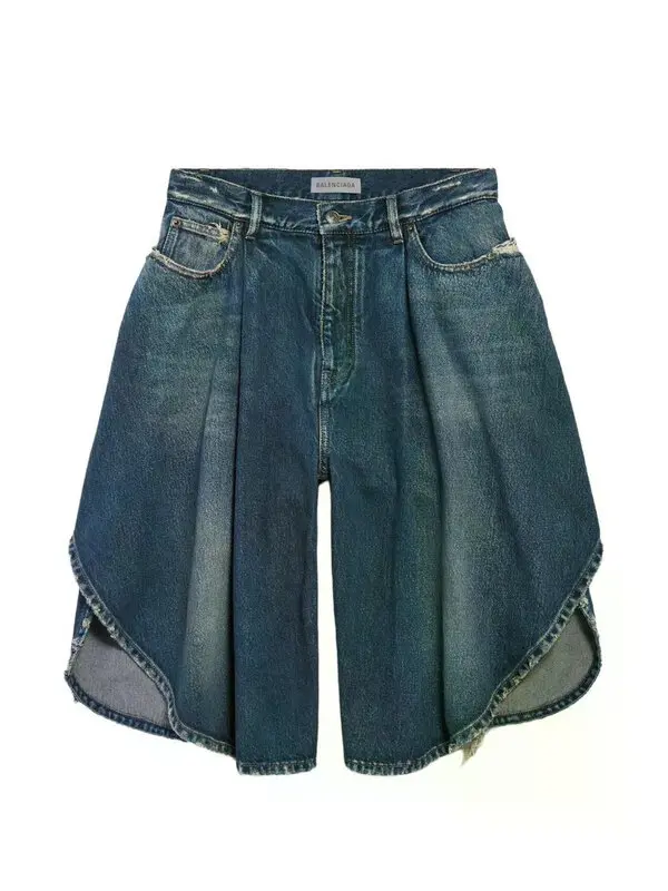Balenciaga Tulip Denim Shorts