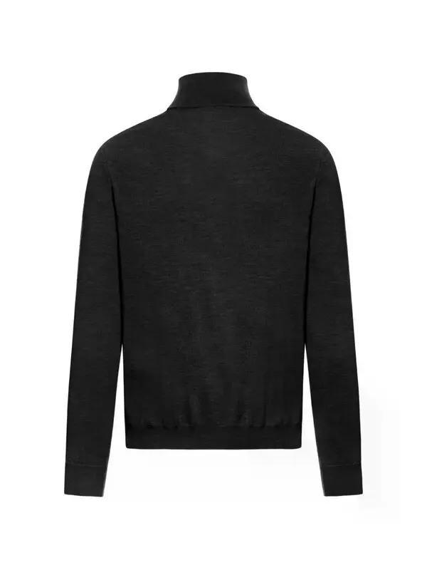 ZANONE Half Zip Turtleneck Sweater - Black