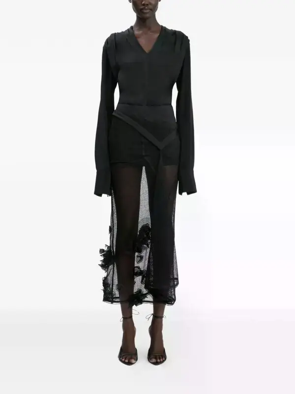 Victoria Beckham V-neck Long-sleeve Top
