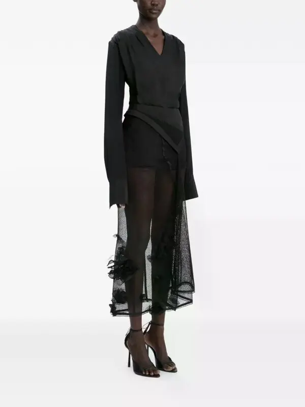 Victoria Beckham V-neck Long-sleeve Top