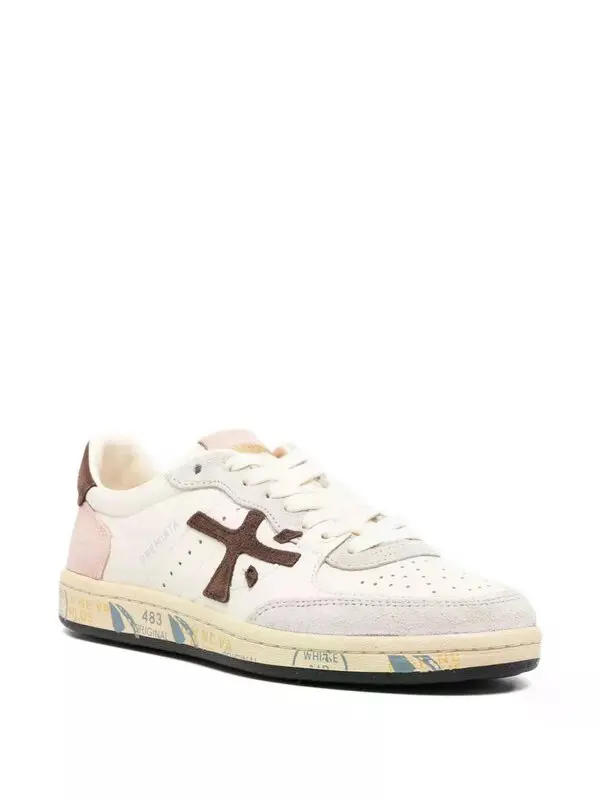Premiata Appliqué-detail Sneakers - Neutrals