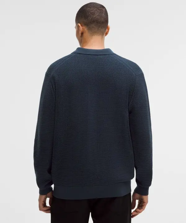 Lululemon Cotton-blend Knit Collared Cardigan - True Navy