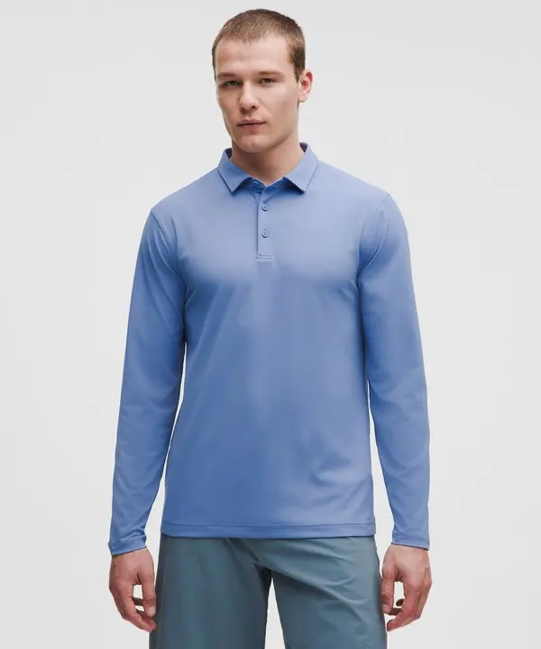 Lululemon Showzero Long-sleeve Polo Shirt - Prep Blue