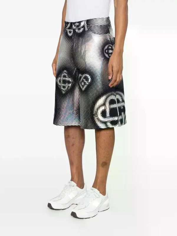 Casablanca Pearlescent Monogram Shorts - Black