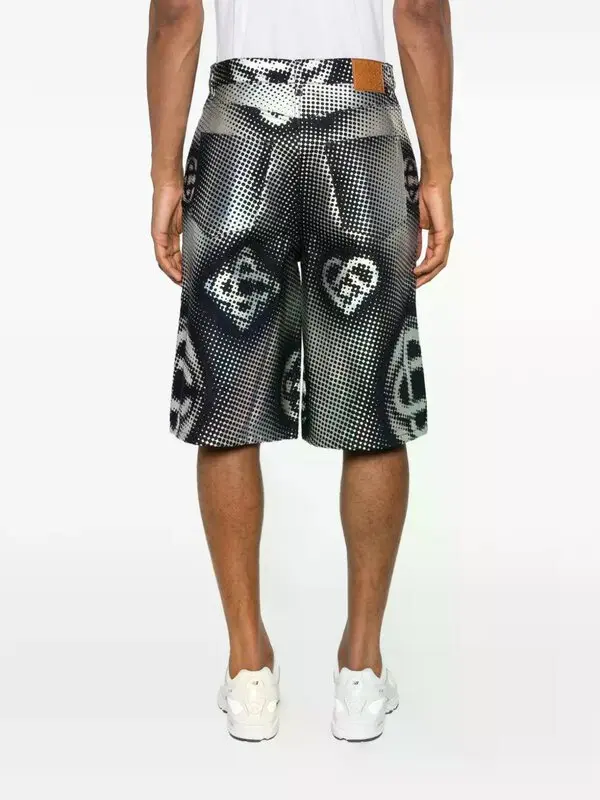 Casablanca Pearlescent Monogram Shorts - Black