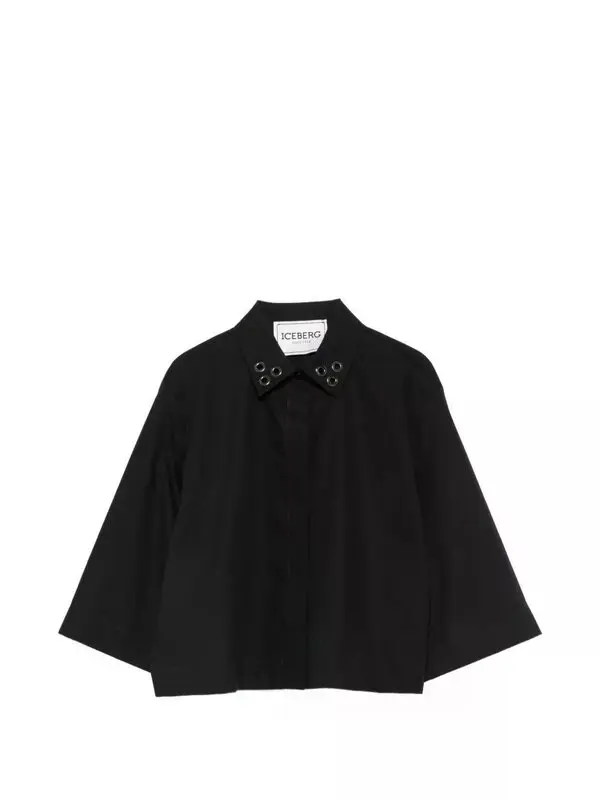Iceberg Eyelet-collar Shirt - Black