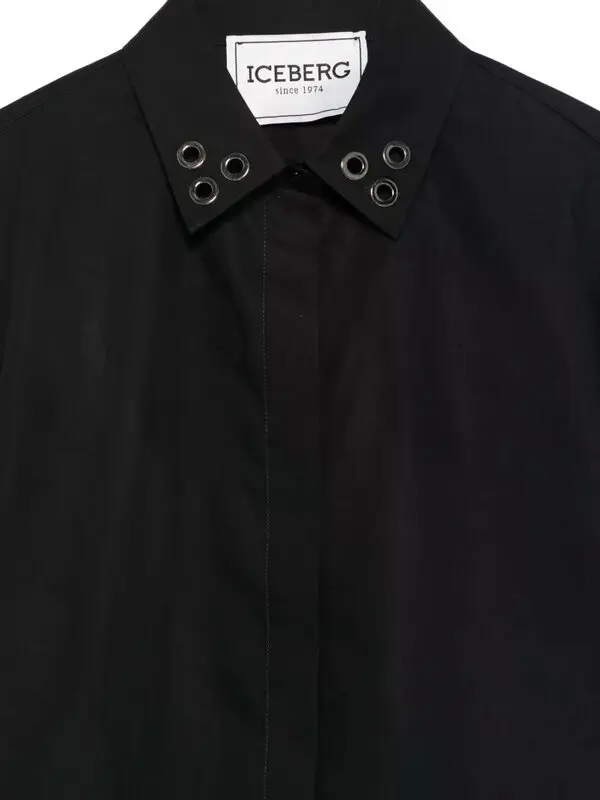 Iceberg Eyelet-collar Shirt - Black