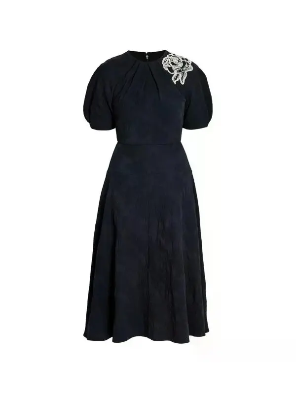 Erdem Floral-embroidered Midi Dress