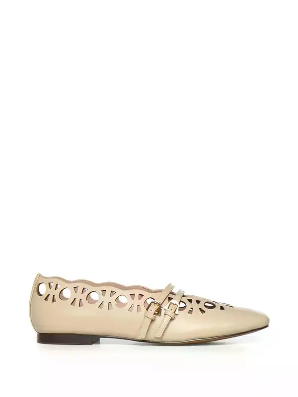 COCCINELLE Risako Cut-out Strappy Ballet Flats - Neutrals