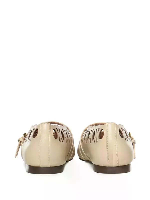 COCCINELLE Risako Cut-out Strappy Ballet Flats - Neutrals