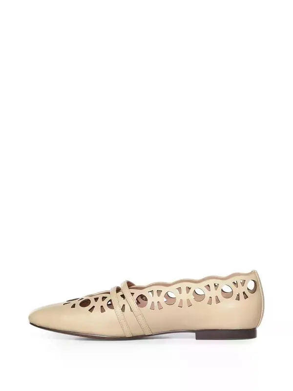 COCCINELLE Risako Cut-out Strappy Ballet Flats - Neutrals