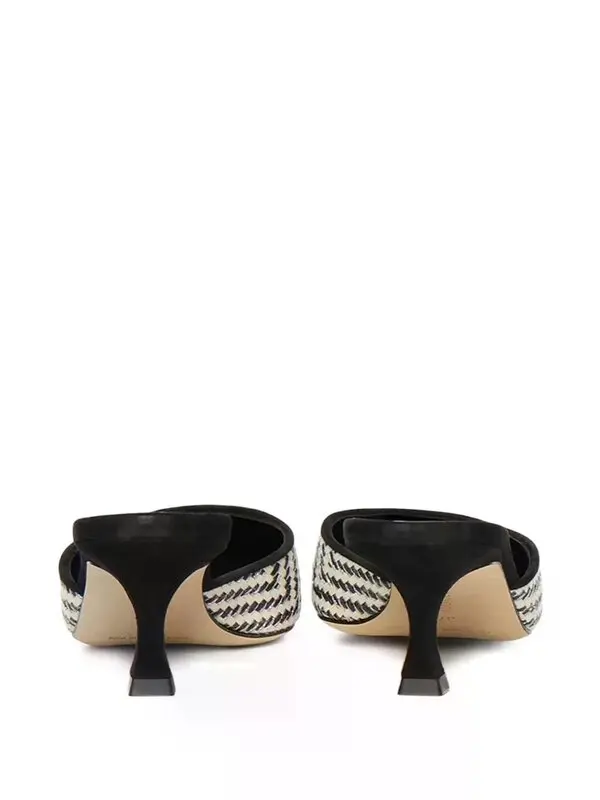 Manolo Blahnik Woven Point-toe Mules