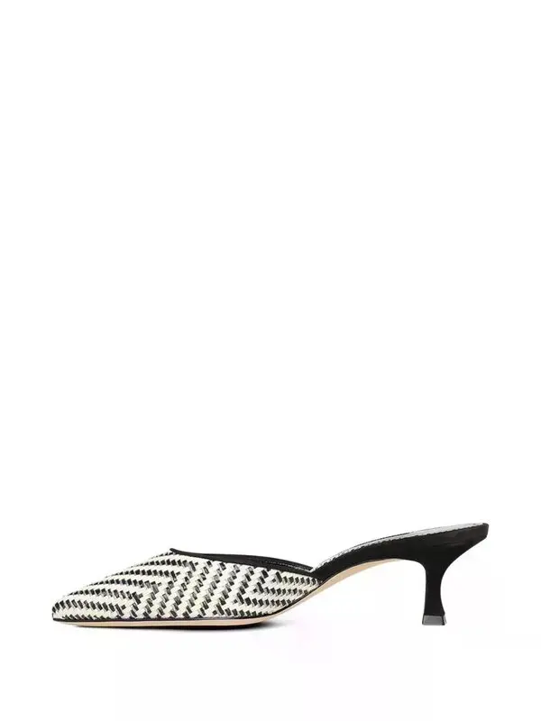 Manolo Blahnik Woven Point-toe Mules