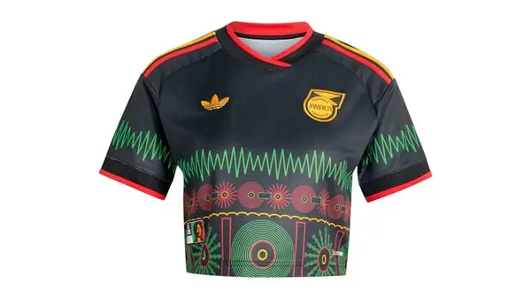 Adidas Jamaica 2026 Bob Marley Away Cropped Jersey - Black