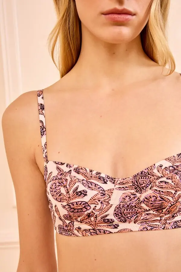 Ulla Johnson Zahara Bra Cup Bikini Top - Limestone