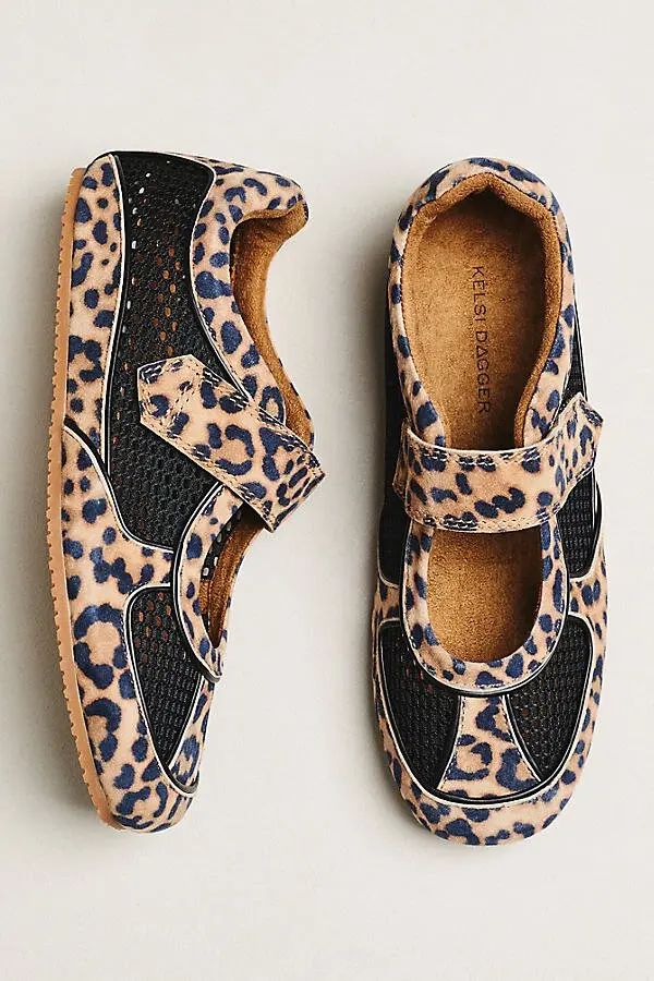 KELSI DAGGER BROOKLYN Swish Mary Jane Sneakers - Leopard