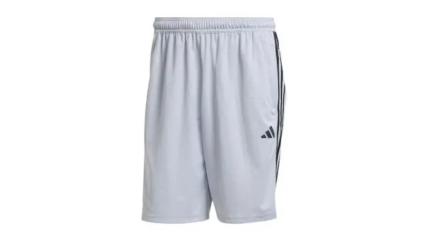 Adidas Train Essentials Pique 3stripes Shorts - Halo Silver Black