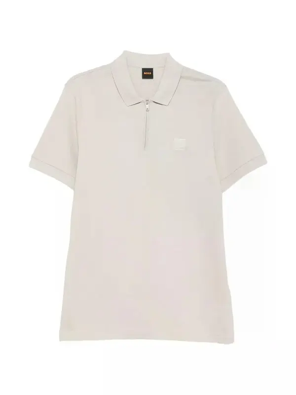 BOSS Zip Polo Shirt - Neutrals