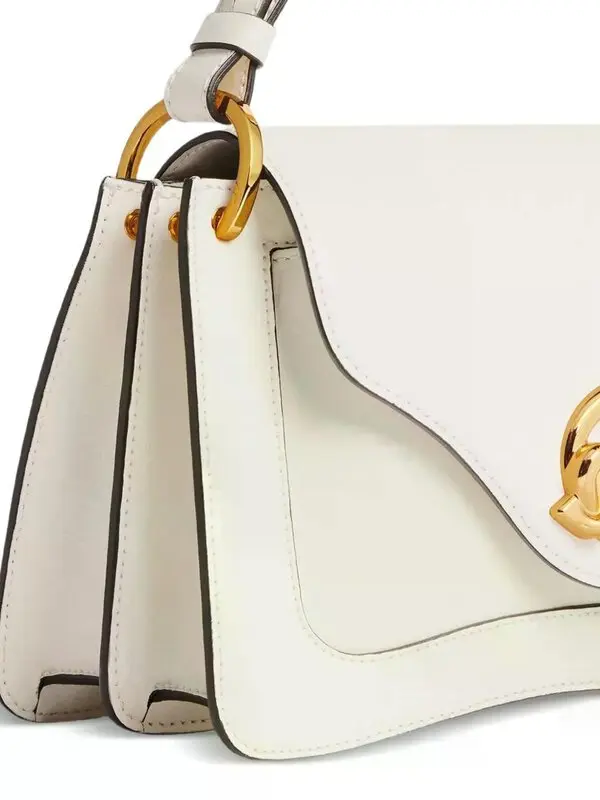 COCCINELLE Small C-me Leather Tote Bag - White