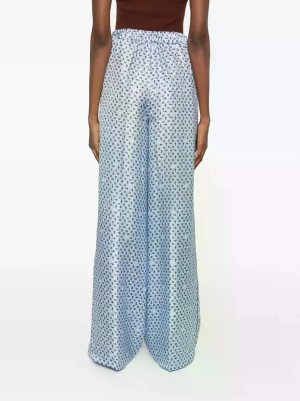 Max Mara X E. Marinella Printed Trousers - Blue