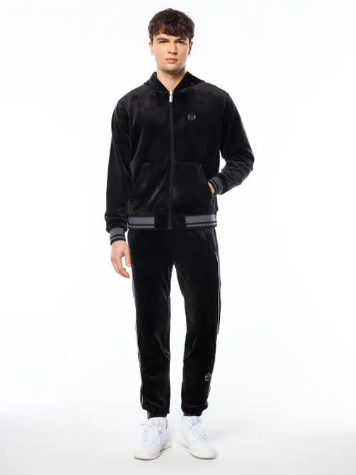 SERGIO TACCHINI Viaggioa Reversible Velour Track Jacket - Black Beauty