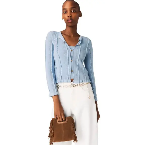 Maje 2-in-1 Cardigan - Blue