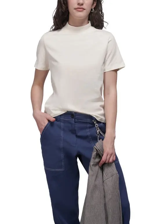 WILFANG Relaxed-fit Mock Neck T-shirt - White