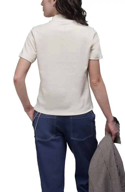WILFANG Relaxed-fit Mock Neck T-shirt - White