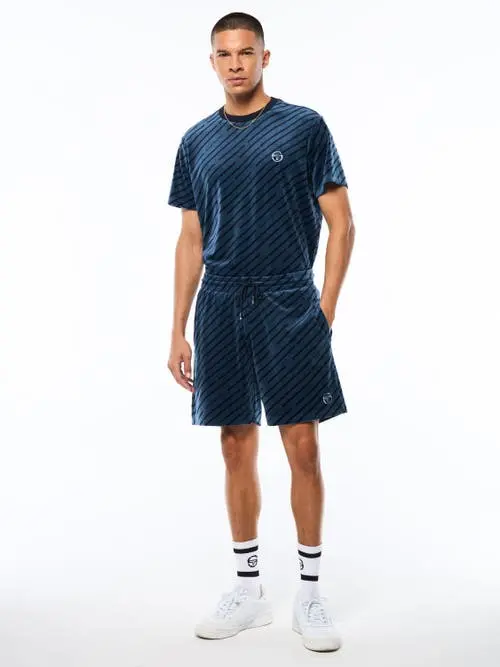 SERGIO TACCHINI Obliquo Velour Short - Key Largo