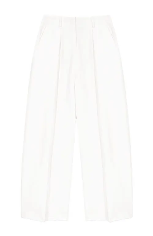 Maje High Waisted Wide-leg Trousers - White