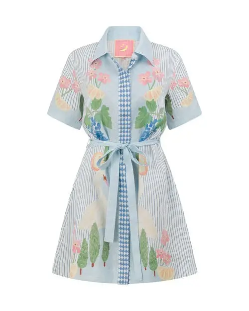 SMWR. BY THE SOMEWHERE CO Swan Lake Mini Shirt Dress
