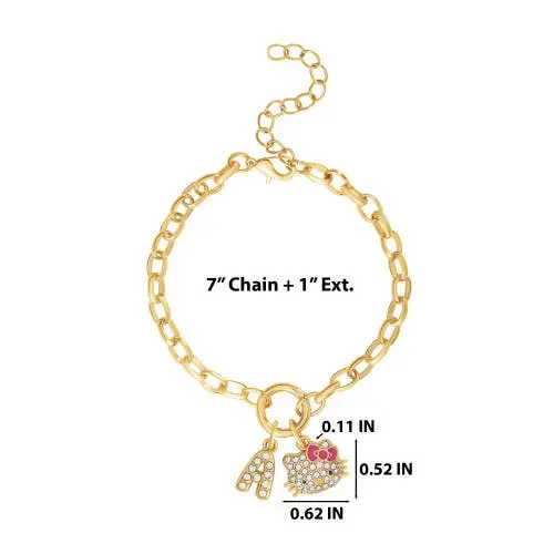 HELLO KITTY Initial Charm Bracelet