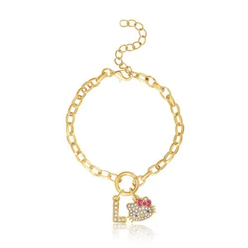 HELLO KITTY Crystal Charm Bracelet - L