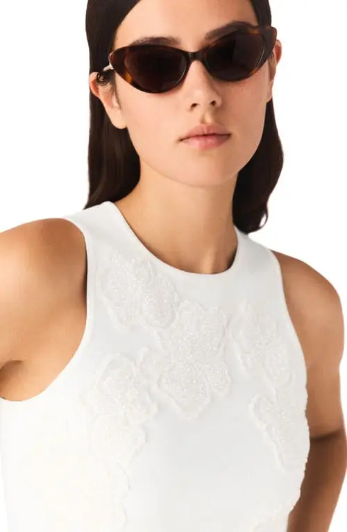 Maje Beaded Floral Embroidered Dress