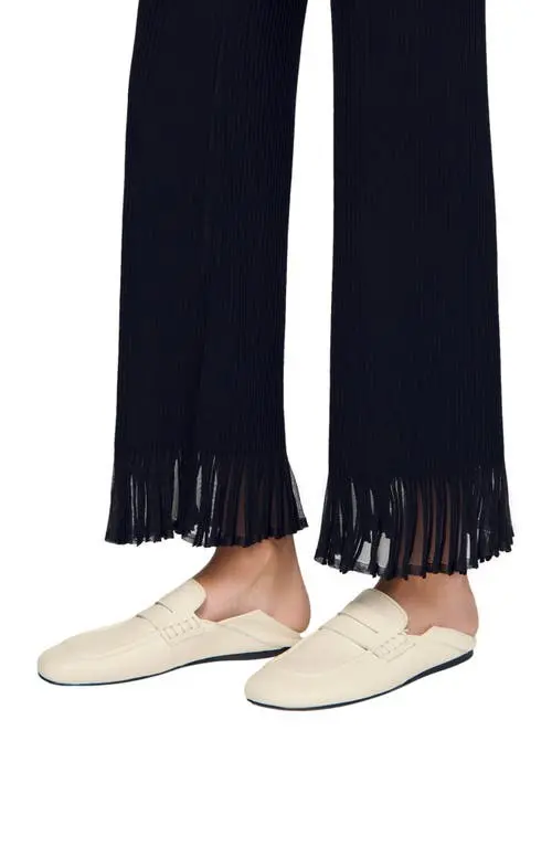 Sandro Ruffled Knit Trousers