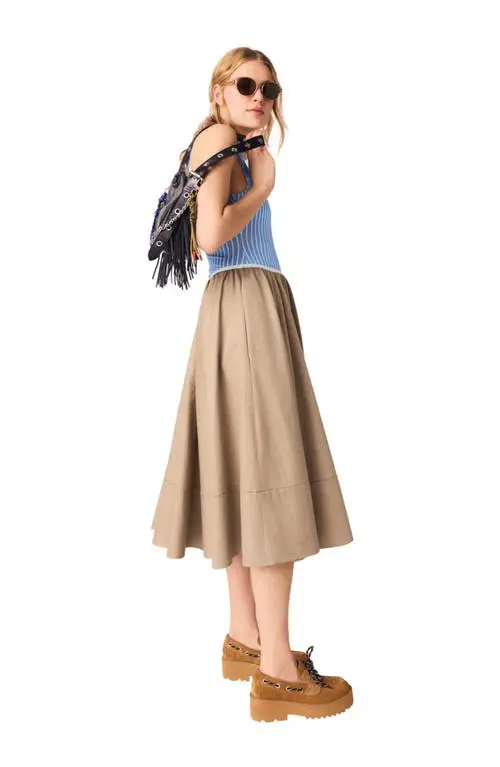 Maje Mid-length Cotton Skirt