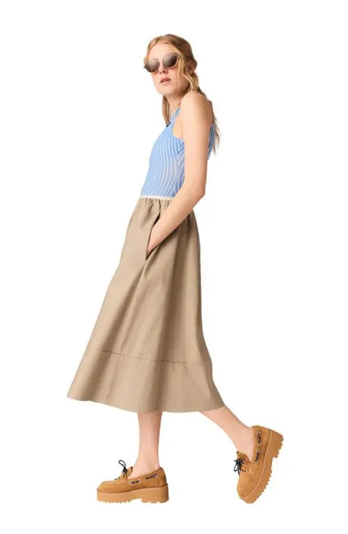 Maje Mid-length Cotton Skirt