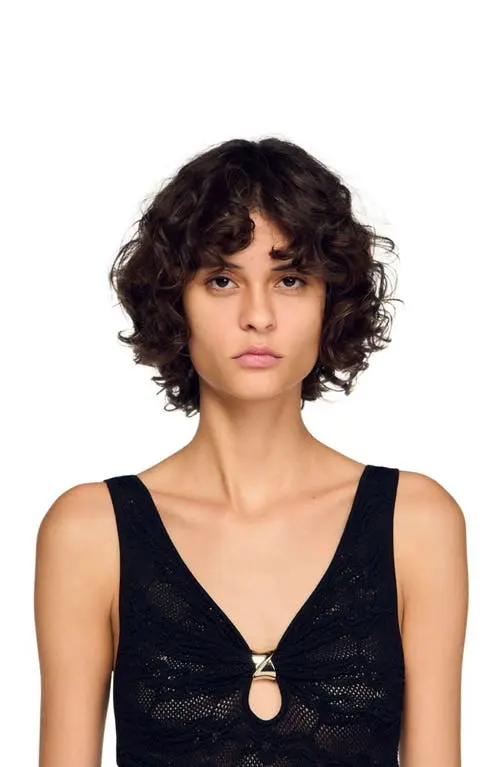 Sandro Jewellery Detail Knit Leotard