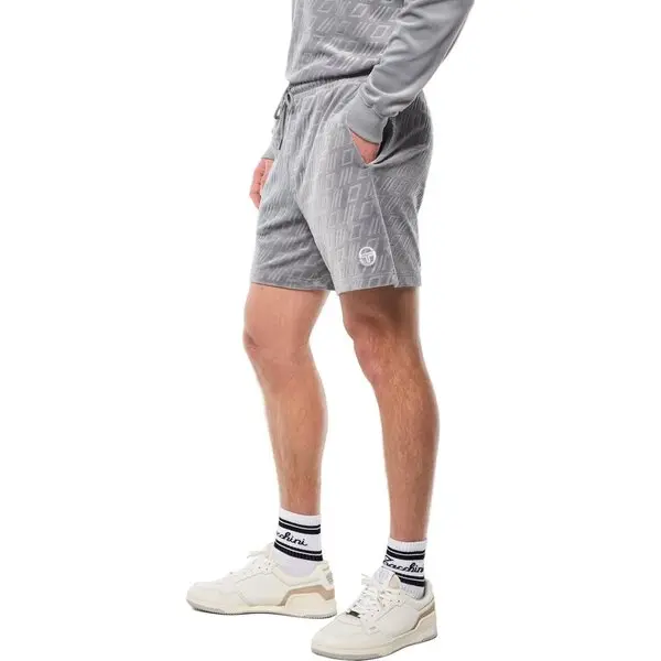 SERGIO TACCHINI Bandiera Debossed Velour Short - Sleet