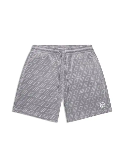 SERGIO TACCHINI Bandiera Debossed Velour Short - Sleet