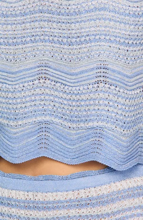 Sandro Sleeveless Crop Top - Sky Blue