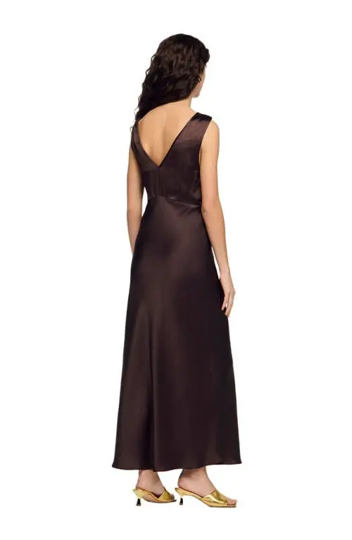 Sandro Lace Trim Maxi Dress