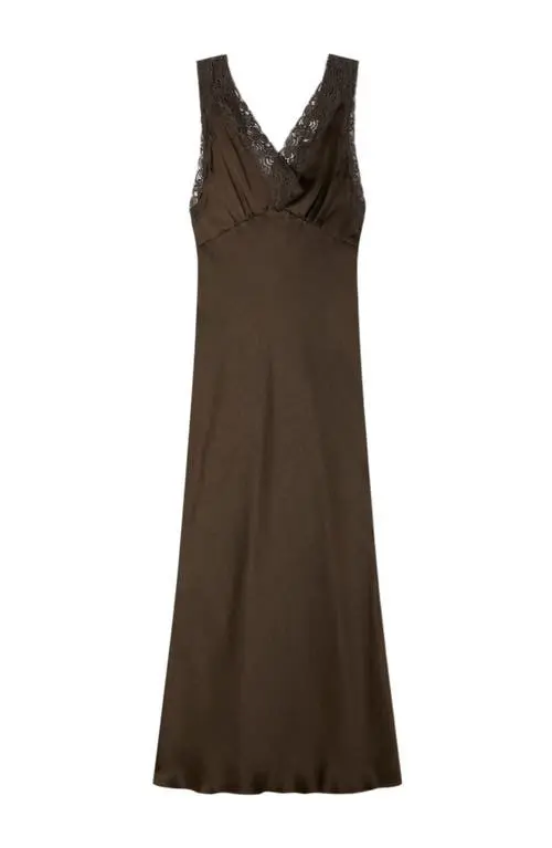 Sandro Lace Trim Maxi Dress