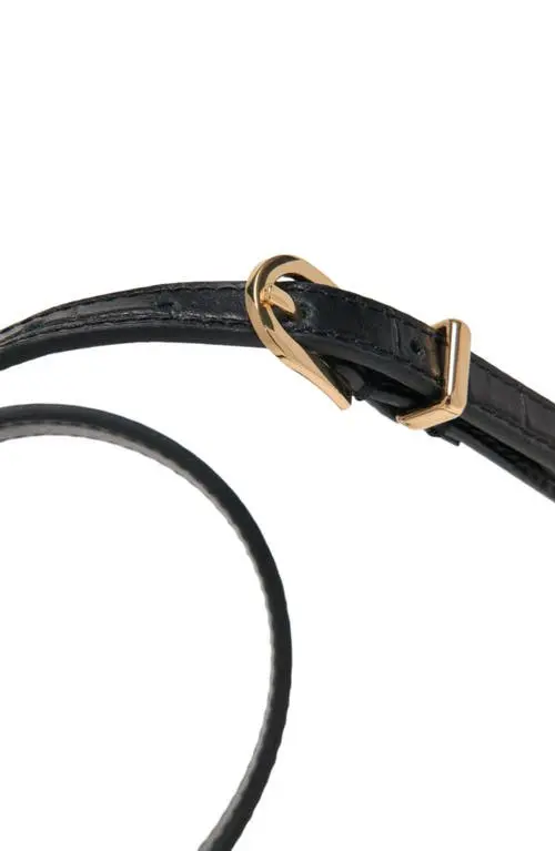 Maje Slim Croc-effect Leather Belt